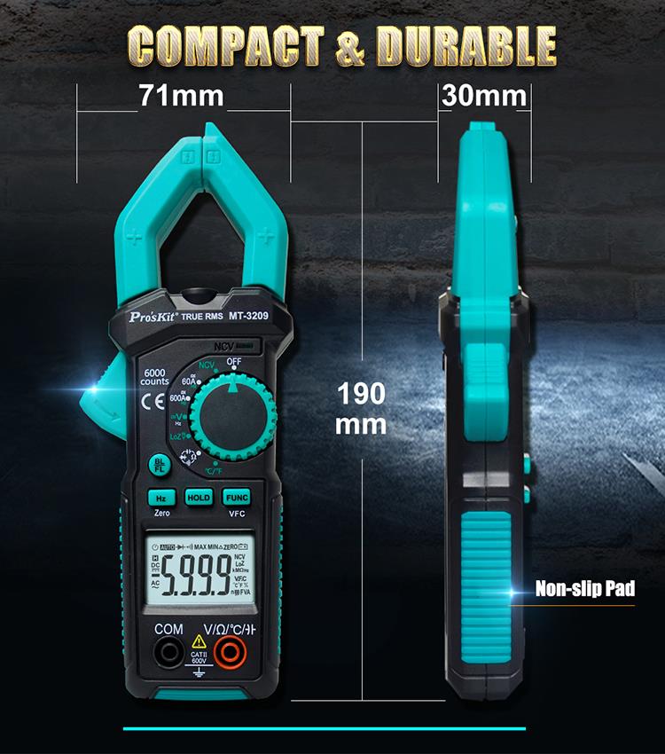 Pro'sKit 3-5/6 AC/DC Digital Clamp Meter – GIGATOOLS Industrial Center