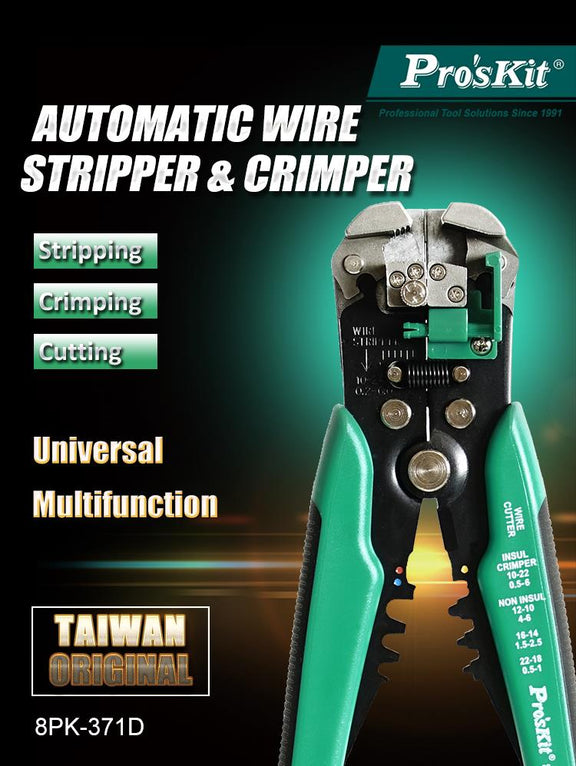 Pro'sKit Automatic Wire Stripper and Crimper 210mm (8PK-371D ...
