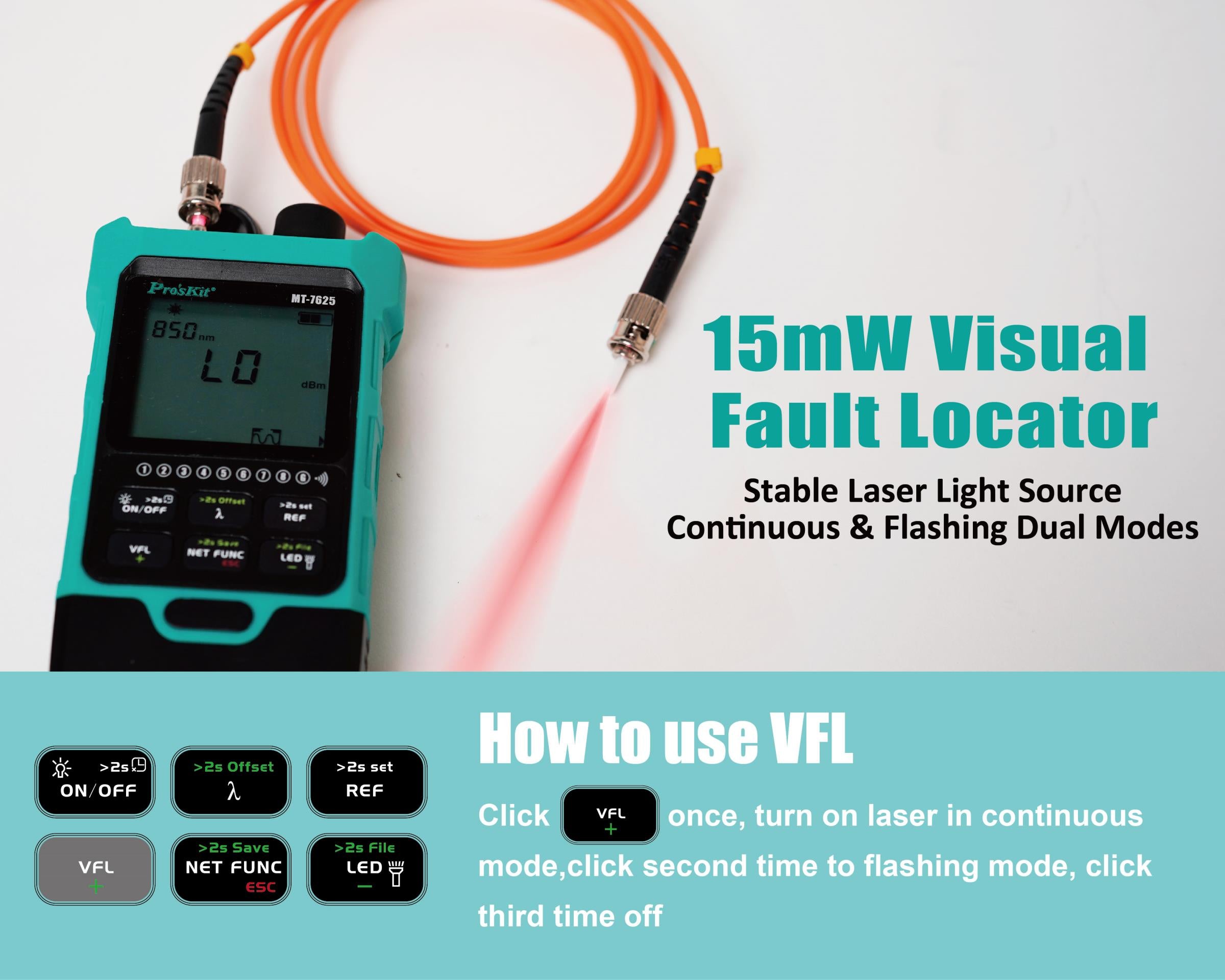 Pro'sKit Optical Power Meter and Tone Probe Kit – GIGATOOLS Industrial ...