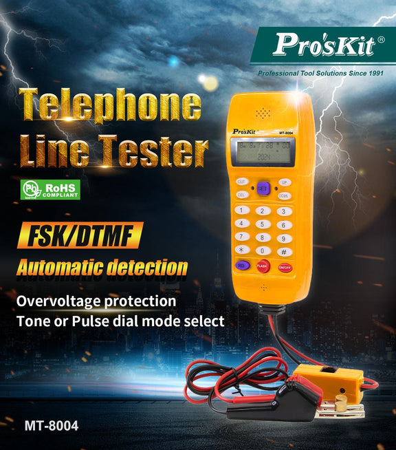 Pro'sKit Telephone Line Tester (MT-8004) – GIGATOOLS Industrial Center