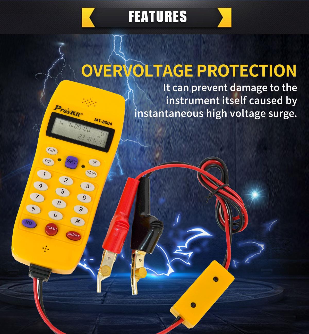 Pro'sKit Telephone Line Tester (MT-8004) – GIGATOOLS Industrial Center