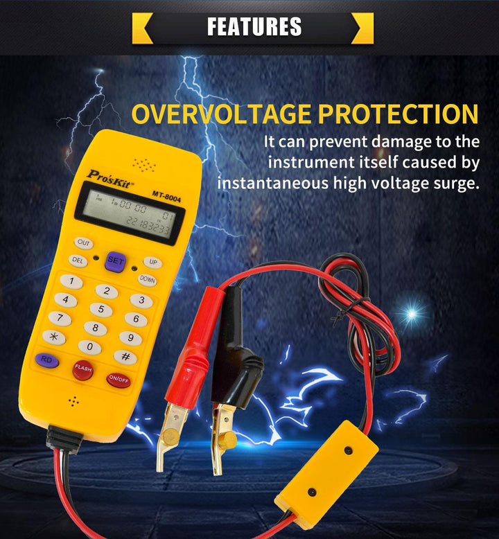 Pro'sKit Telephone Line Tester (MT-8004) – GIGATOOLS Industrial Center