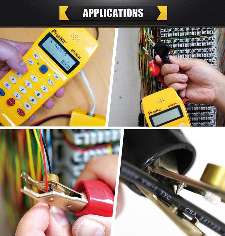 Pro'sKit Telephone Line Tester (MT-8004) – GIGATOOLS Industrial Center
