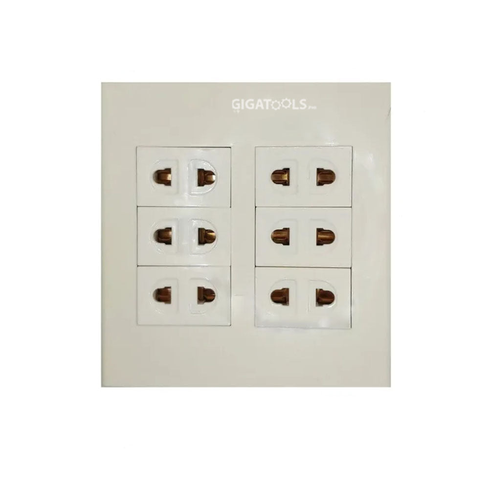 Surer 1311-6 SCW 6 Universal Outlets with Wall Plate (6-Gang ...