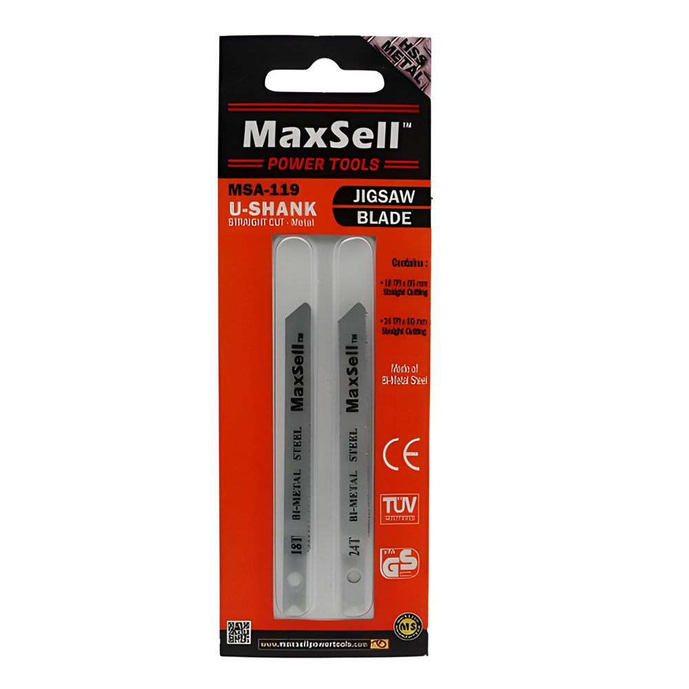 Maxsell MSA-119 Bi-Metal U-Shank Jigsaw Blades – GIGATOOLS Industrial ...