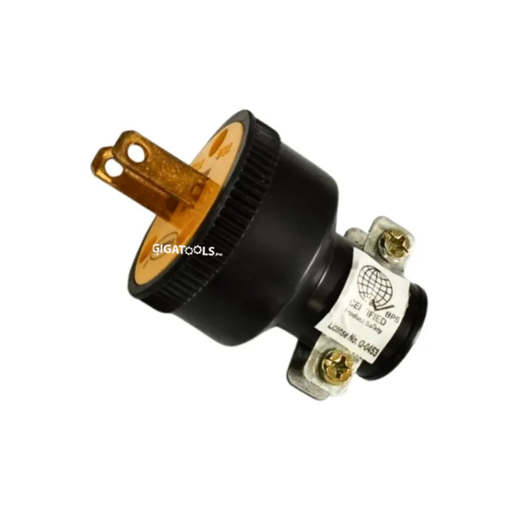 Surer 318 2 Pin Enclosed Dead Front Vinyl Handle Plug 15A 125V ...