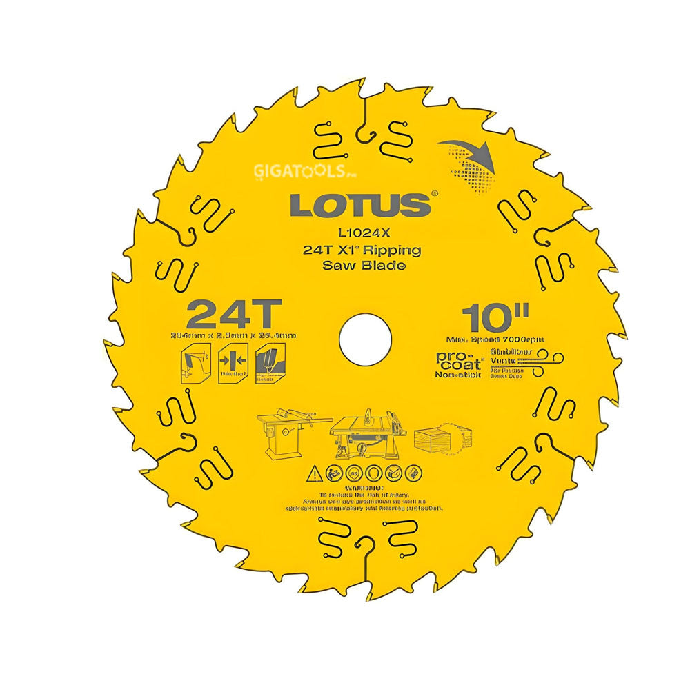 Lotus X1® Saw Blade 10"X24T L1024X – GIGATOOLS Industrial Center