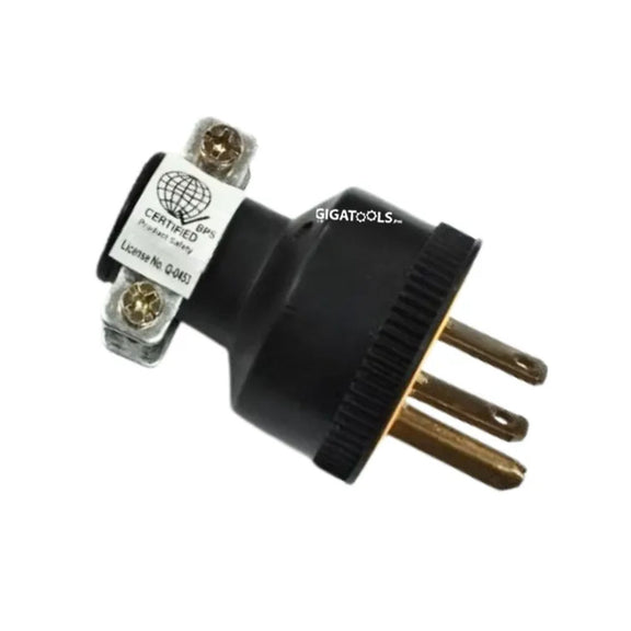 Surer 329 3-Pin Tandem Grounding EDF Vinyl Handle Plug 15A 250V ...