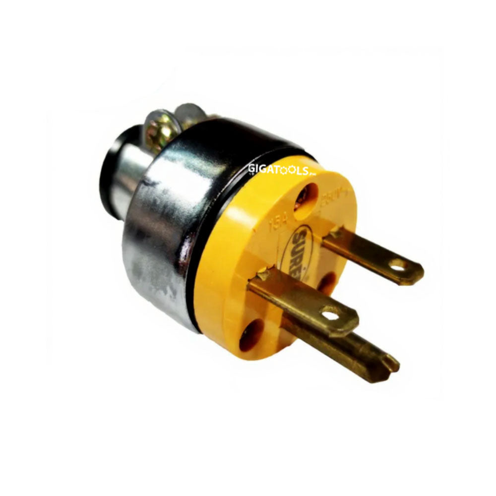 Surer 331 3-Pin Tandem Grounding EDF Armored Plug 15A 250V – GIGATOOLS ...