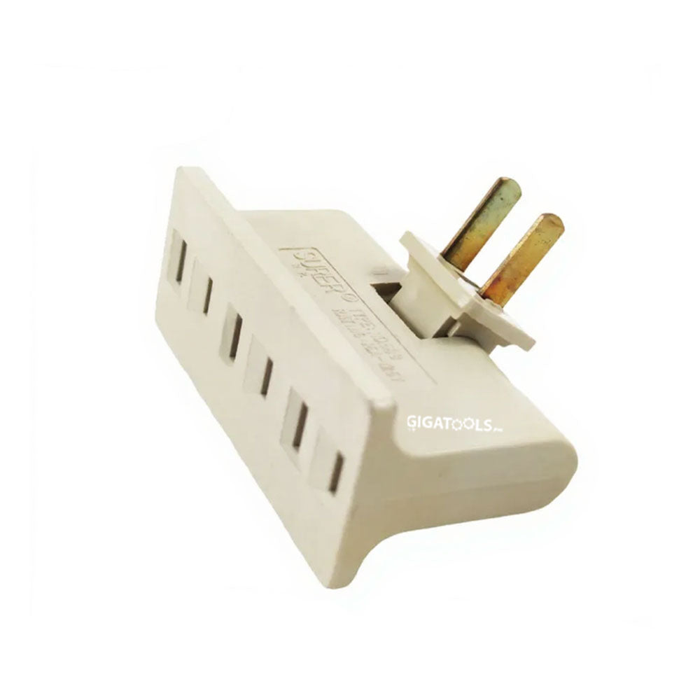 Surer 508 2-Pin Male to Female Swivel Plug Adapter, 3-Outlet Plug (15A ...