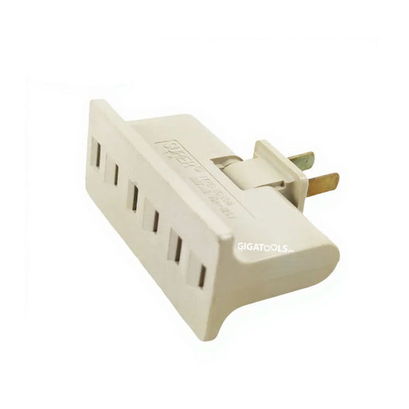 Surer 508 2-Pin Male to Female Swivel Plug Adapter, 3-Outlet Plug (15A ...