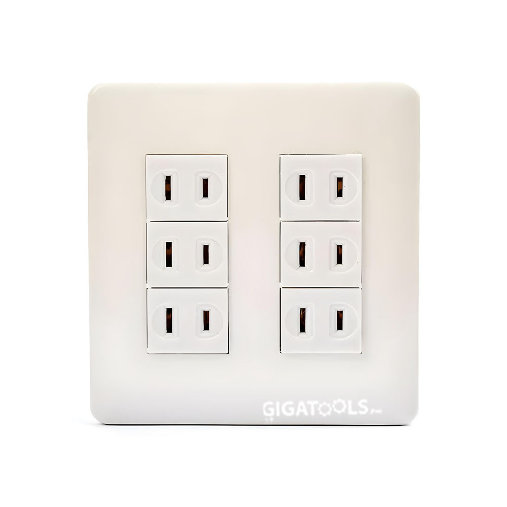 Surer 1380-D 6 Gang Outlets With Wall Plate – GIGATOOLS Industrial Center