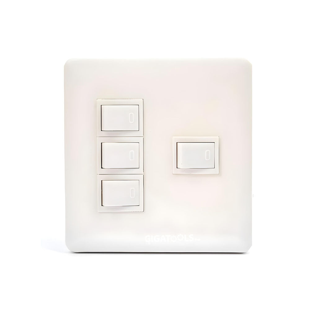 Surer 1364-A 4 Gang Single Pole Switches With Wall Plate – GIGATOOLS ...
