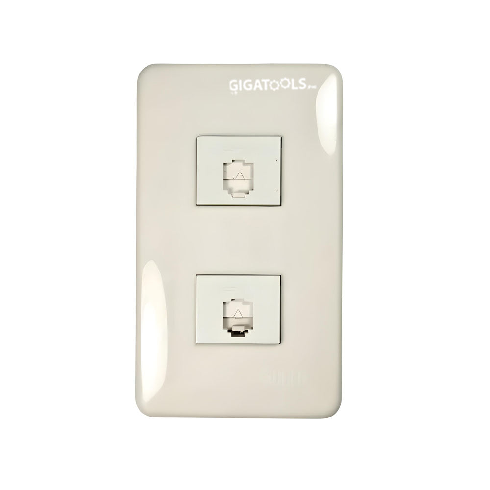 Surer 1389 2 Gang Telephone Jack Outlet 6P4C With Plate – GIGATOOLS ...