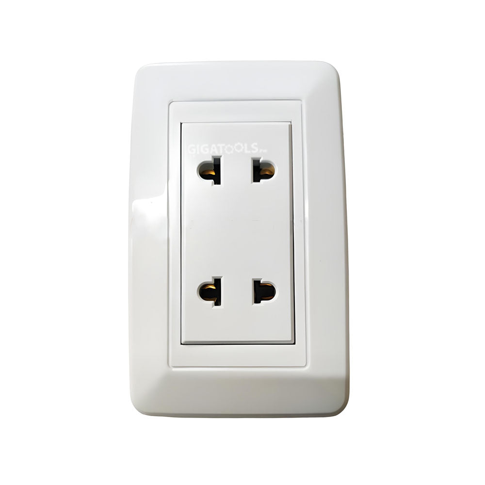 Surer 1354 2 Gang Aura Duplex Universal Outlet With Plate – GIGATOOLS ...