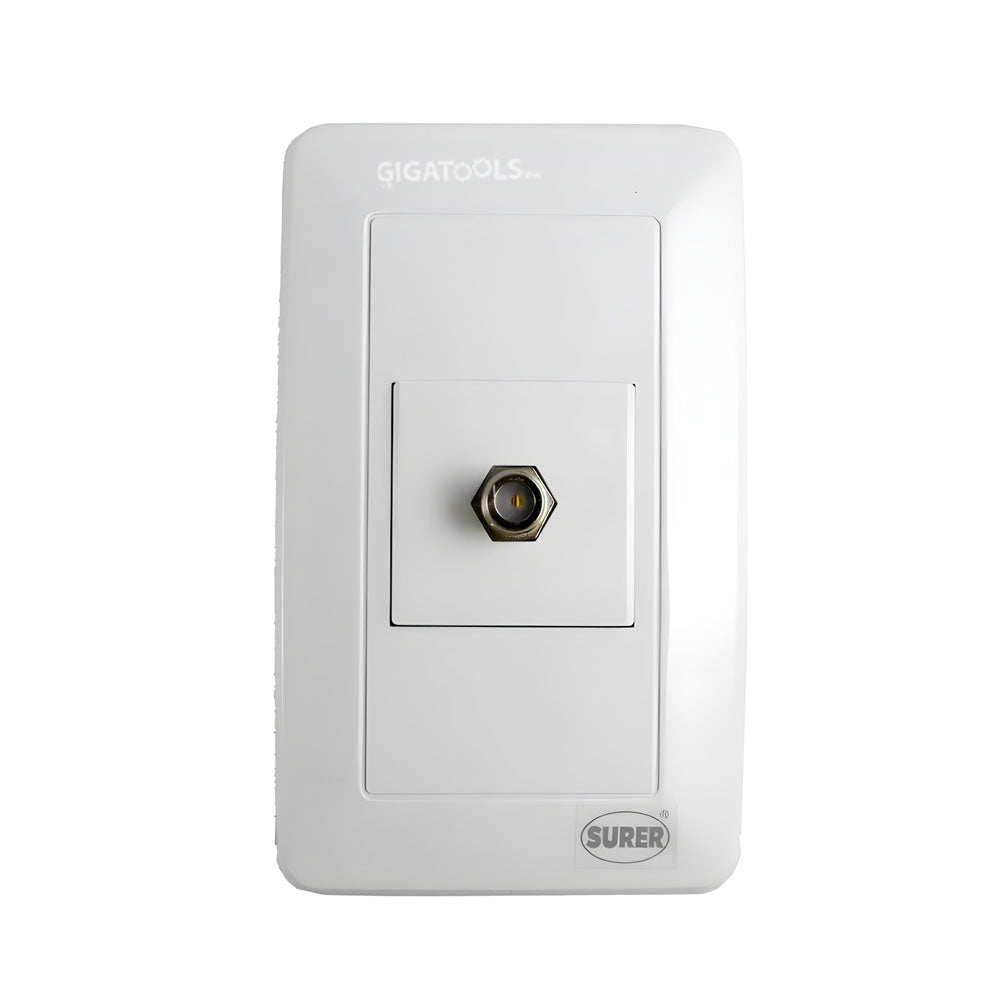 Surer 1341 Aura 1 Gang TV Jack Outlet With Plate – GIGATOOLS Industrial ...