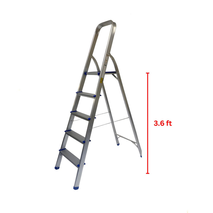 KRUGER Aluminum Step Ladder With Handrail & Platform 330LB/150Kg ...