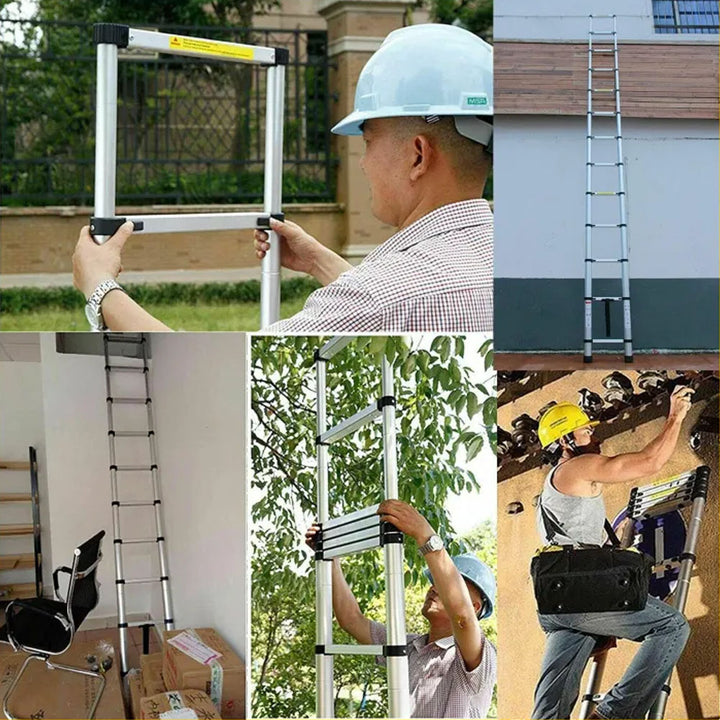 KRUGER Stainless Steel Single Side Telescopic Ladder – GIGATOOLS ...
