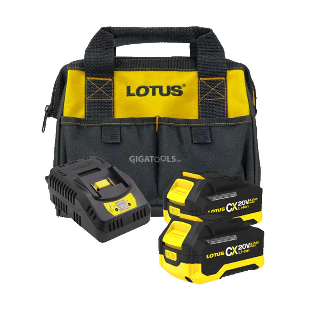 Lotus CCB400X2-VP Starter kit 20V 4.0Ah Li-Ion Batteries and Charger s ...