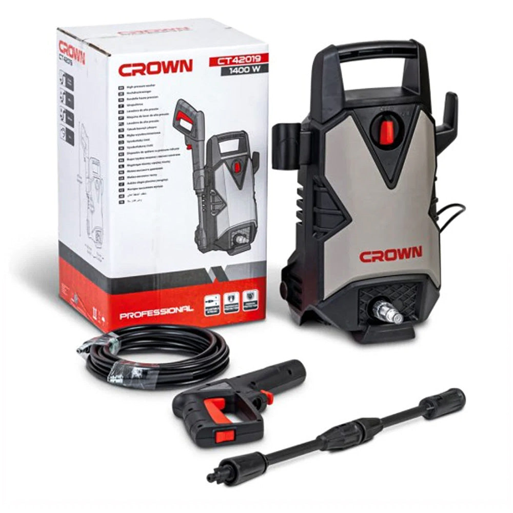 Crown CT42019 100 Bars Pressure Washer ( 1400W ) – GIGATOOLS Industrial ...
