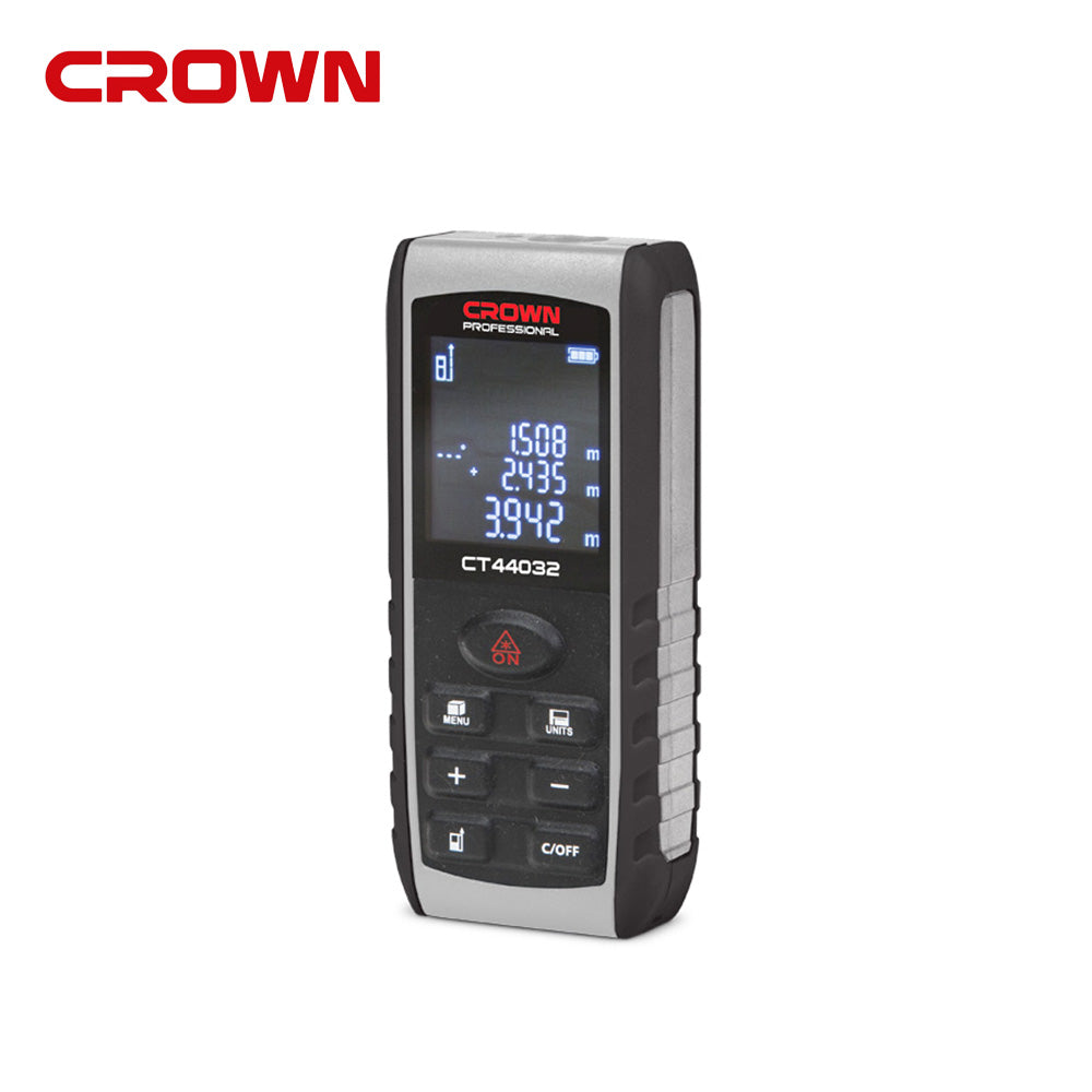 Crown CT44032 Digital Distance Laser Measure / Rangefinder (40-Meters ...