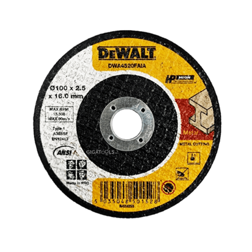 DeWalt DWA4520FAIA-B1 4-inch Cutting Disc for Metal – GIGATOOLS ...