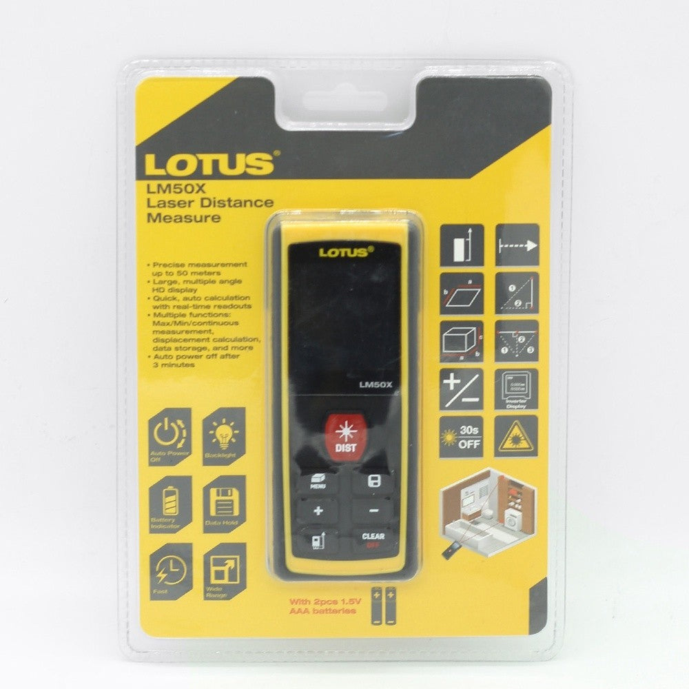 Lotus 50-Meters Digital Distance Laser Measure / Rangefinder ( LM50X ...