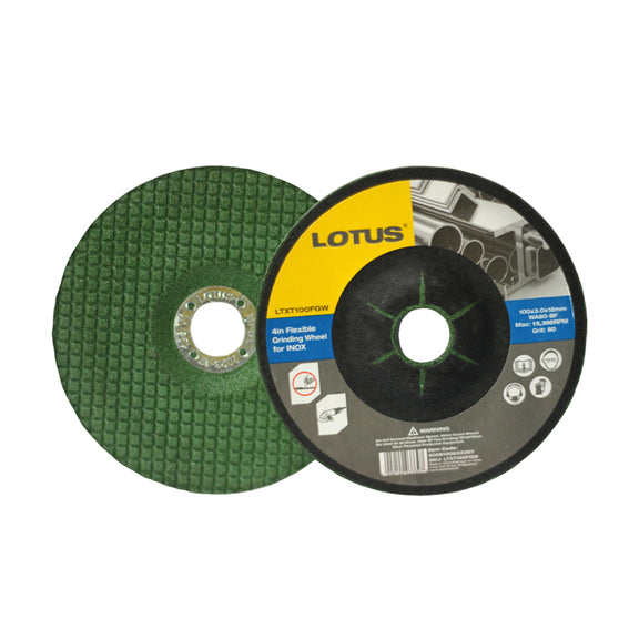 Lotus Grinding Disc 4" for Inox ( Green ) ( LTXT100FGW ) – GIGATOOLS ...