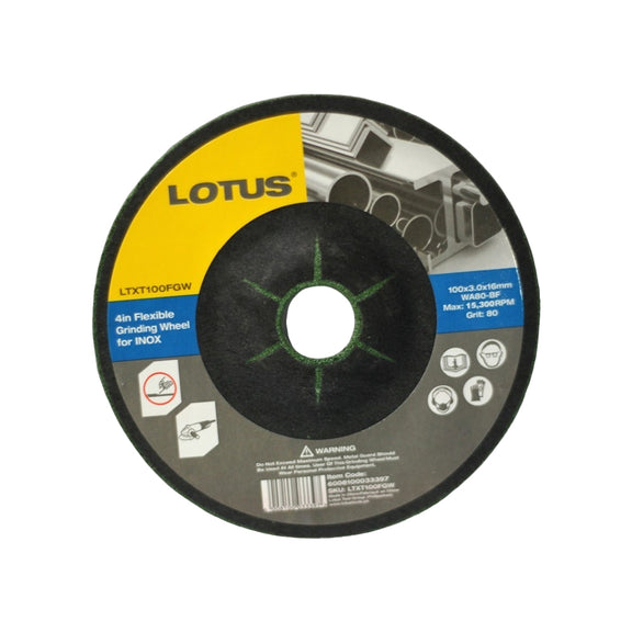 Lotus Grinding Disc 4" for Inox ( Green ) ( LTXT100FGW ) – GIGATOOLS ...