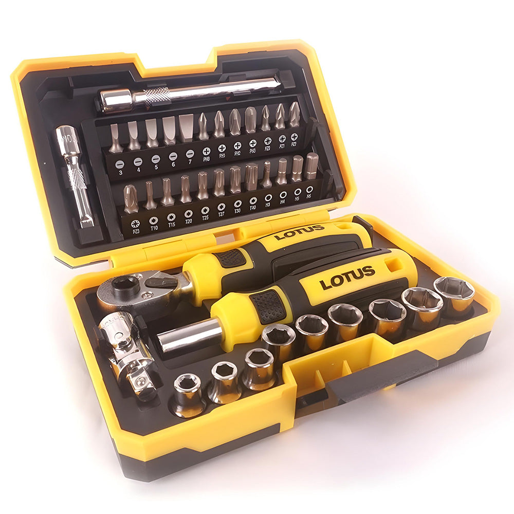 Lotus 38pcs. Ratchet Driver Socket Bit Set ( LTHT38DRX ) – GIGATOOLS ...