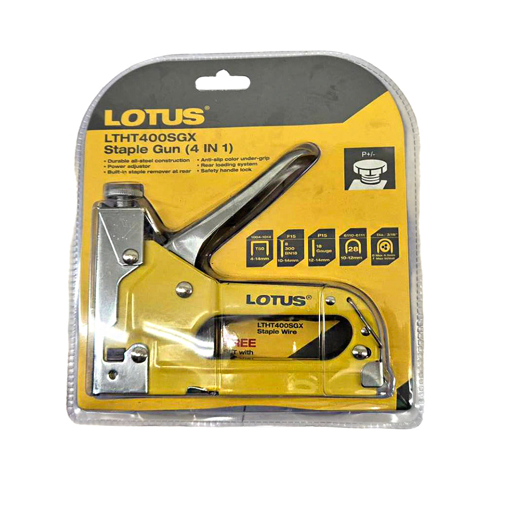 Lotus LTHT400SGX 4-In-1 Staple Gun Tacker / Stapler Gun – GIGATOOLS ...