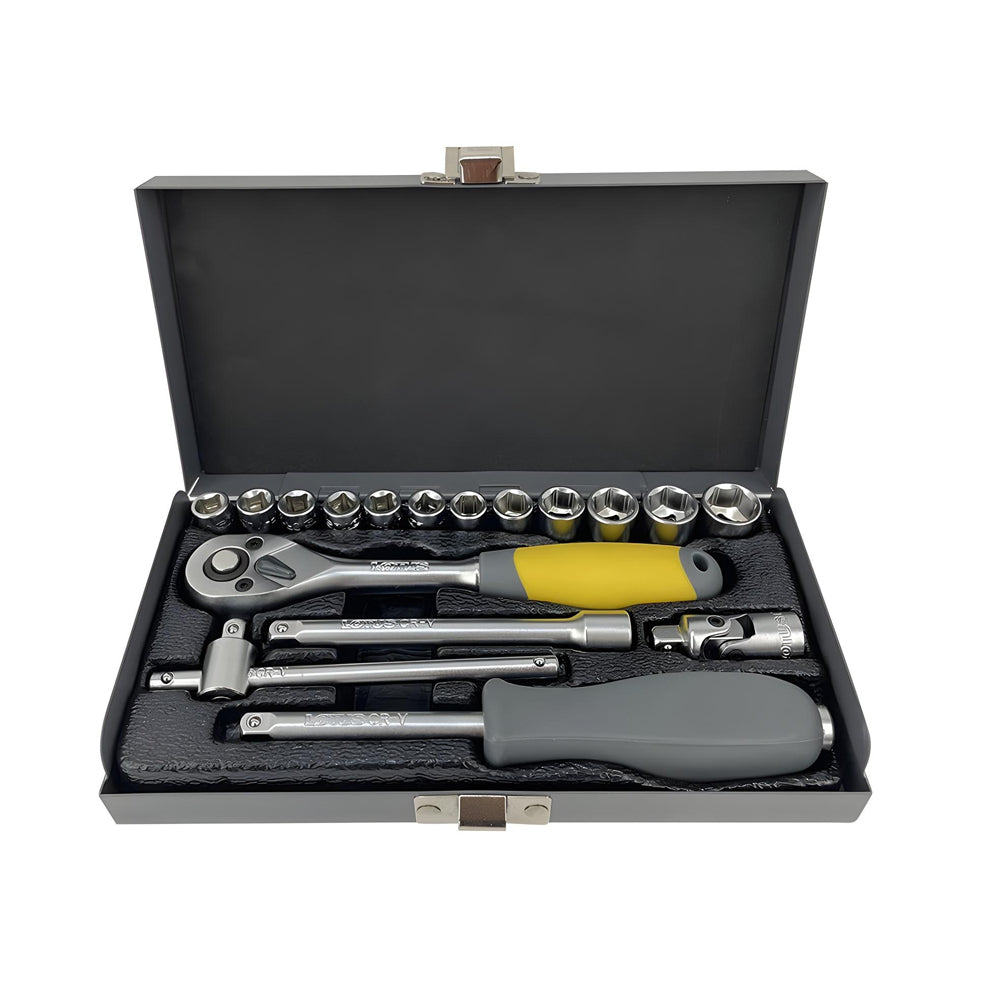 Lotus 17pcs. 1/4" Dr. Socket Wrench Set, 6pts. 4-13mm (LTMT4-17SSX ...