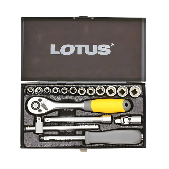 Lotus 17pcs. 1/4" Dr. Socket Wrench Set, 6pts. 4-13mm (LTMT4-17SSX ...