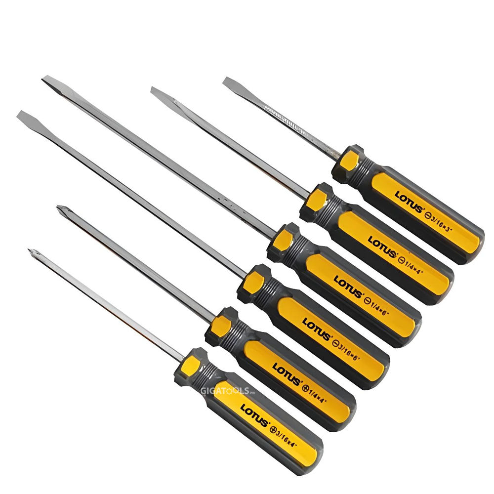 Lotus Screwdriver Set Eco 6pc (#SS006E) – GIGATOOLS Industrial Center