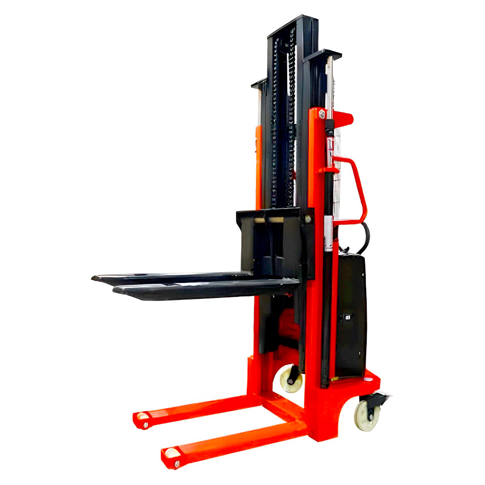 MaxLift Semi-Electric Rechargeable Pallet Stacker / Lifter, Battery Op ...