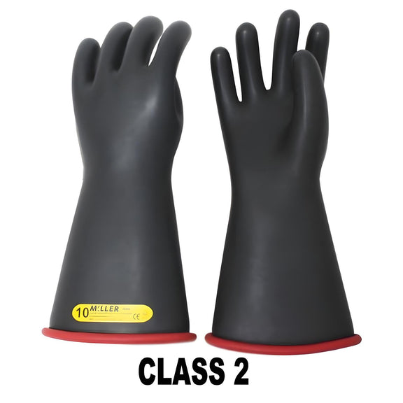 Miller USA Heavy Duty Rubber Insulated Gloves for High Voltage ...