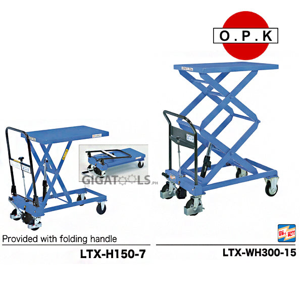 OPK Caddie-Series Hydraulic Lift Table – Heavy-Duty Manual Scissor Lif ...