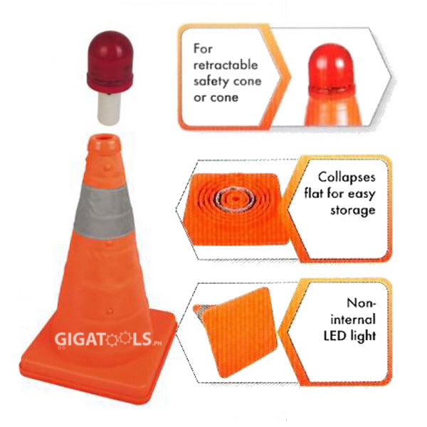 First Retractable Safety Cone and Optional LED Light – GIGATOOLS ...