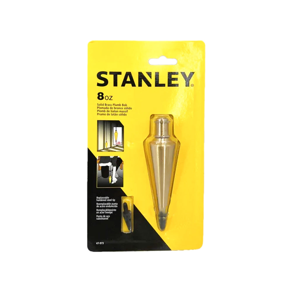 Stanley Solid Brass Plumb Bob ( 8 oz. ) ( 47-973 ) – GIGATOOLS ...
