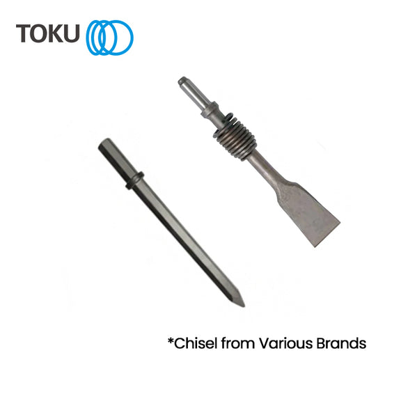 TOKU Pneumatic / Air Tools Moil Point, Flat, and Asphalt Cutter Chisel ...