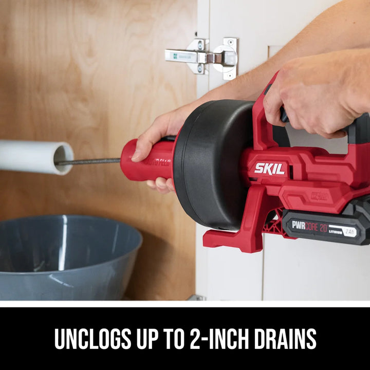 Skil 0225 Professional Cordless Drain Auger 12V / 20V, with Auto-Feed ...