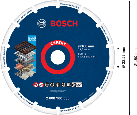Bosch 7-inch Expert Diamond Metal Wheel Cutting Disc ( 2608900535 ...