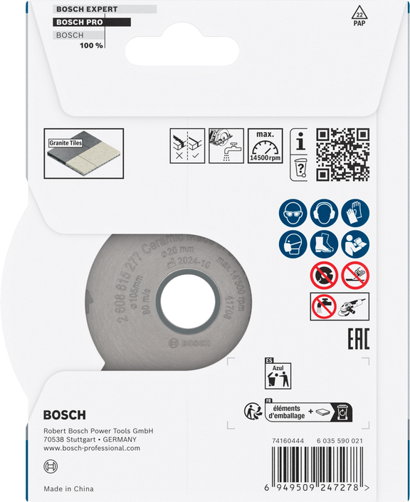 Bosch PRO 4" ( 105mm ) Turbo Diamond disc for hard ceramic ( 260861527 ...