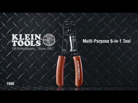 Klein USA Multi Tool, 6-in-1 Multi-Purpose Stripper, Crimper, Wire Cut ...