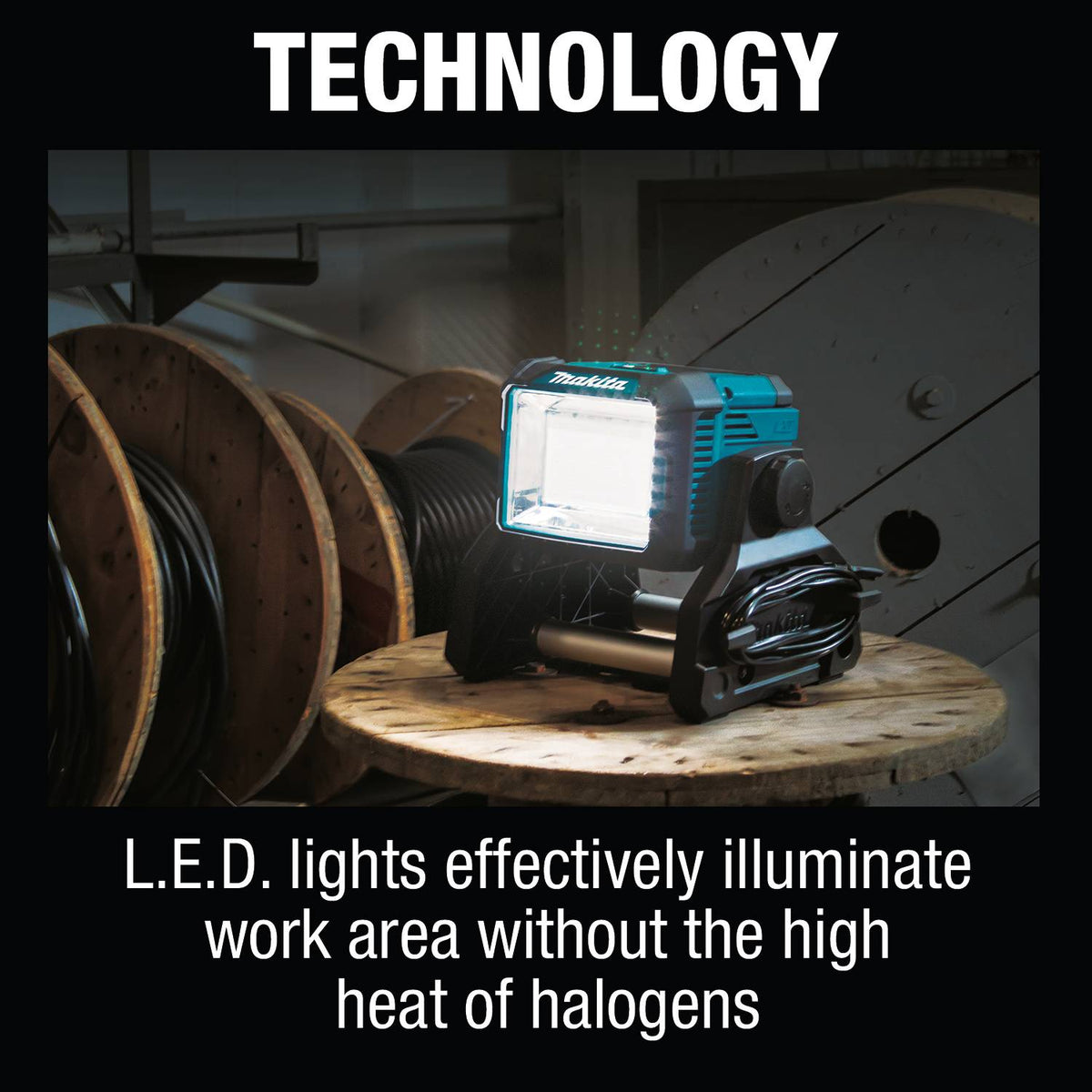 Makita DML811 Corded & Cordless 3,000 lumens LED Work Light AC/18V/14 ...