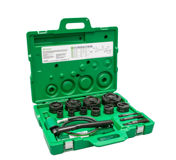 Greenlee 11-Ton Hydraulic Knockout Kit with Hand Pump and Slug-Buster ...