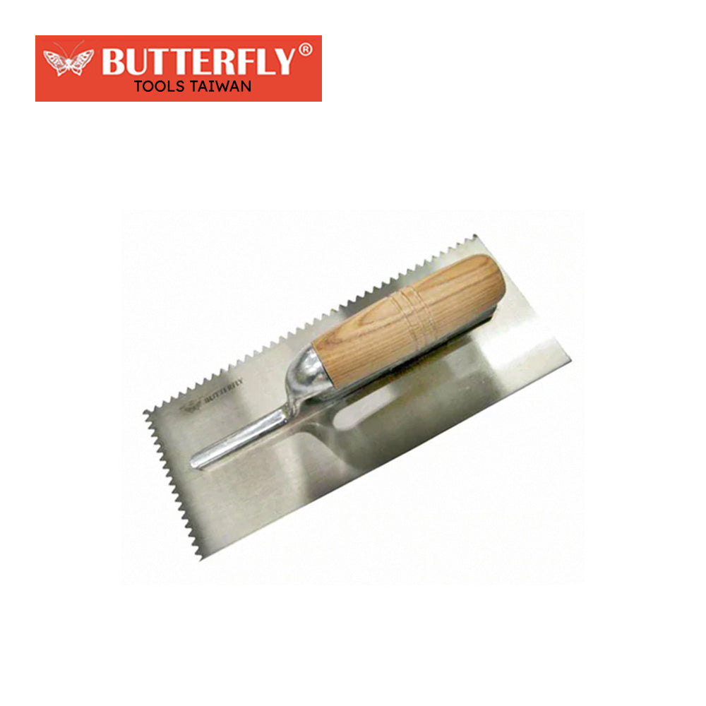 Butterfly Wood Handle Plastering Trowel w/ Teeth ( #382-11 ) (TAIWAN ...