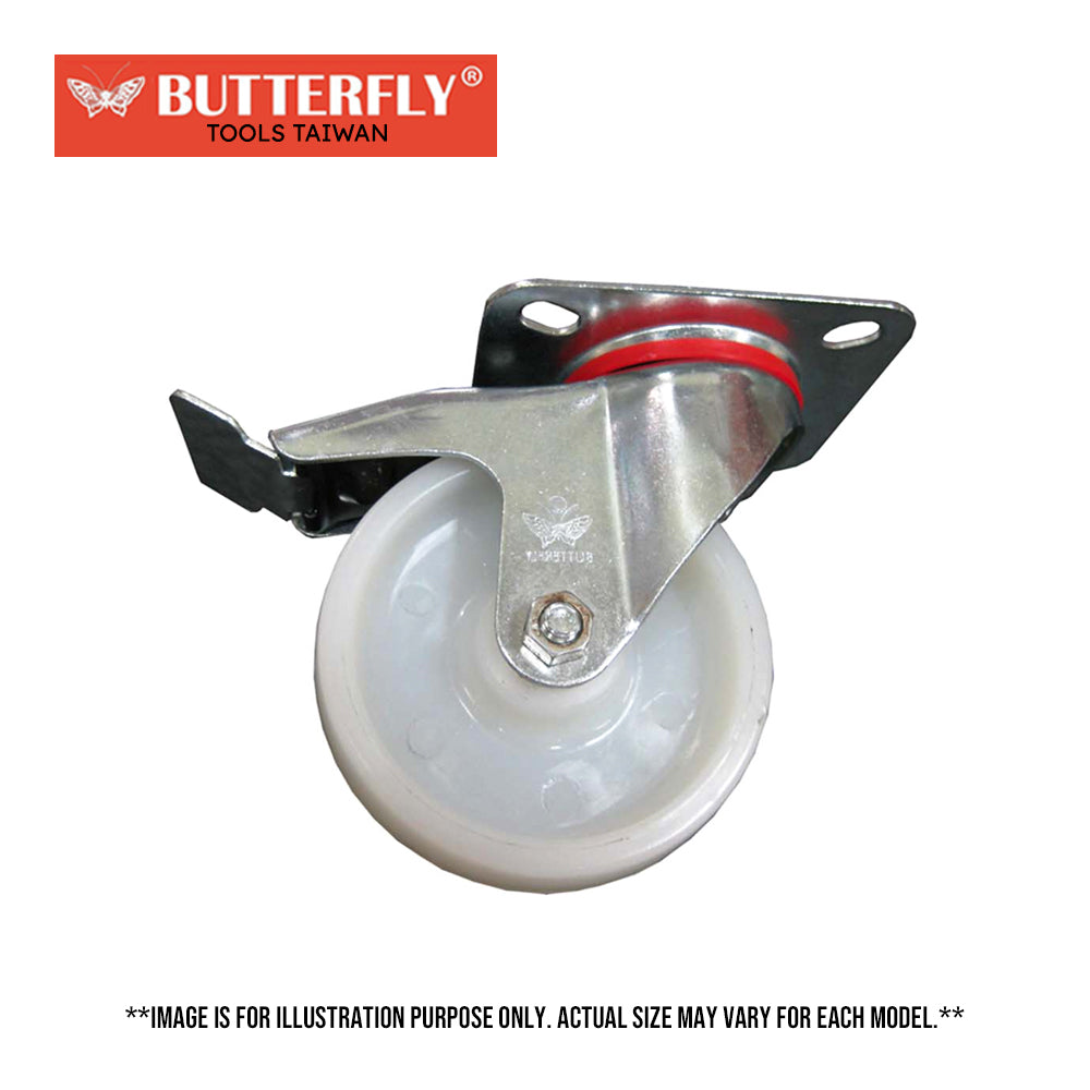 Butterfly Swivel Nylon Caster Wheel w/ Brake ( #711 ) – GIGATOOLS ...