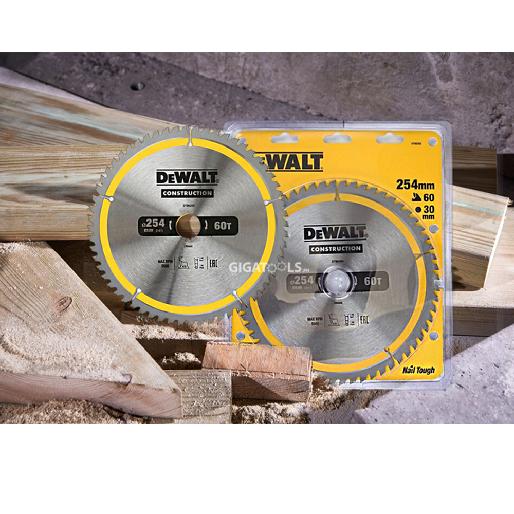 DeWalt Construction Circular saw Blade 10" x 60T ( 254mm ) DT90250 ...