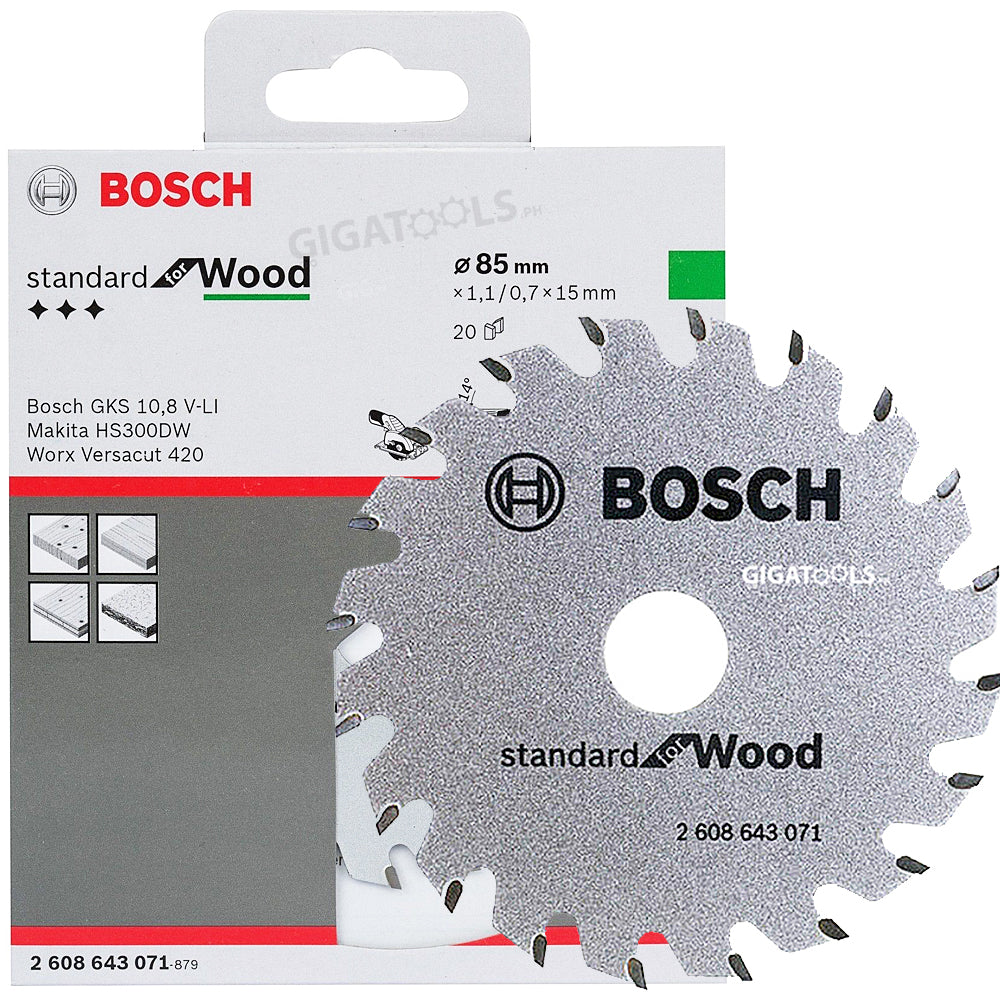 Bosch Circular Saw Blade 85mm for GKS 12V-Li ( 2608643071 ) – GIGATOOLS ...